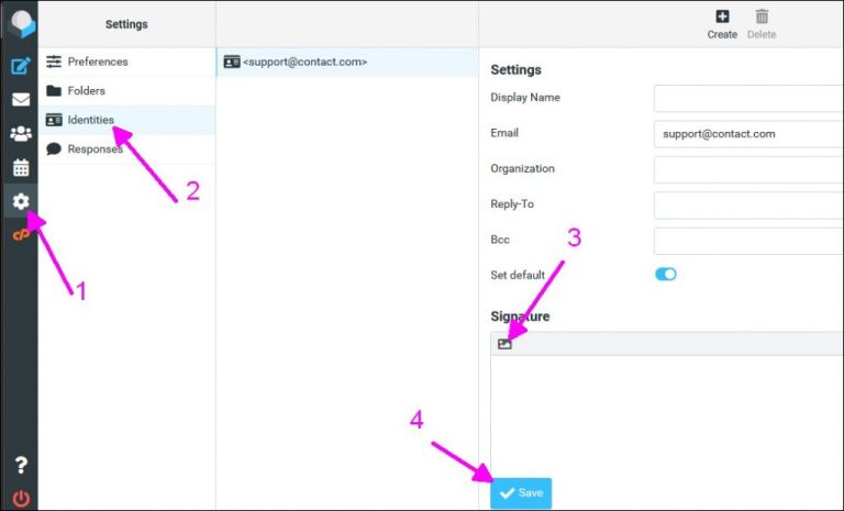 How to Add an Email Signature in Roundcube Webmail 1.4.xtest - Bmail